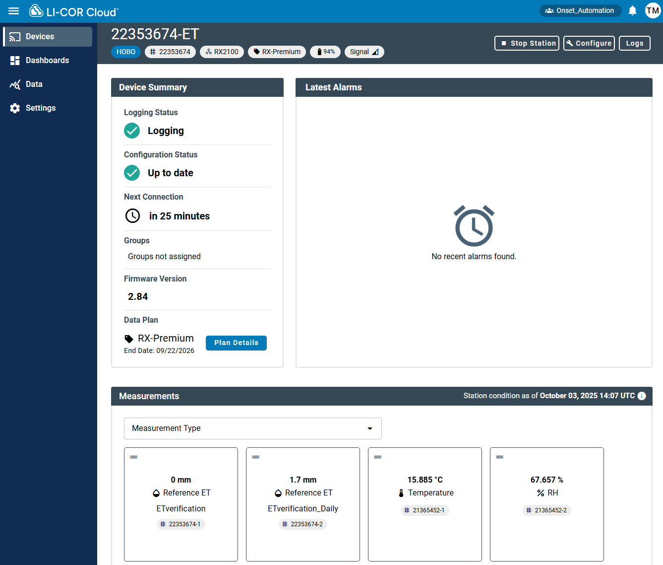 LI-COR Cloud - Including HOBOlink | Registering HOBO RX stations