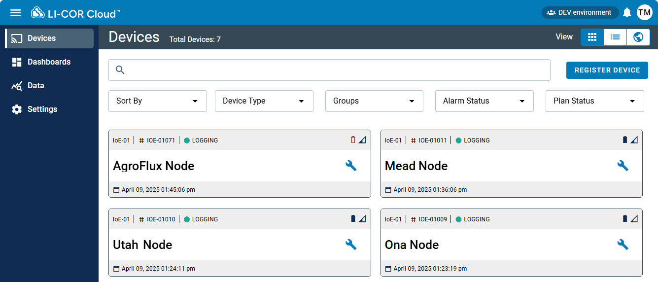 LI-COR Cloud and HOBOlink | Devices