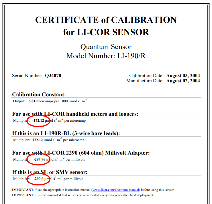 Light Sensors | How to Prevent Negative Readings with LI-COR Light Sensors