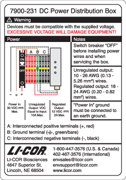 Power Distribution | Specifications