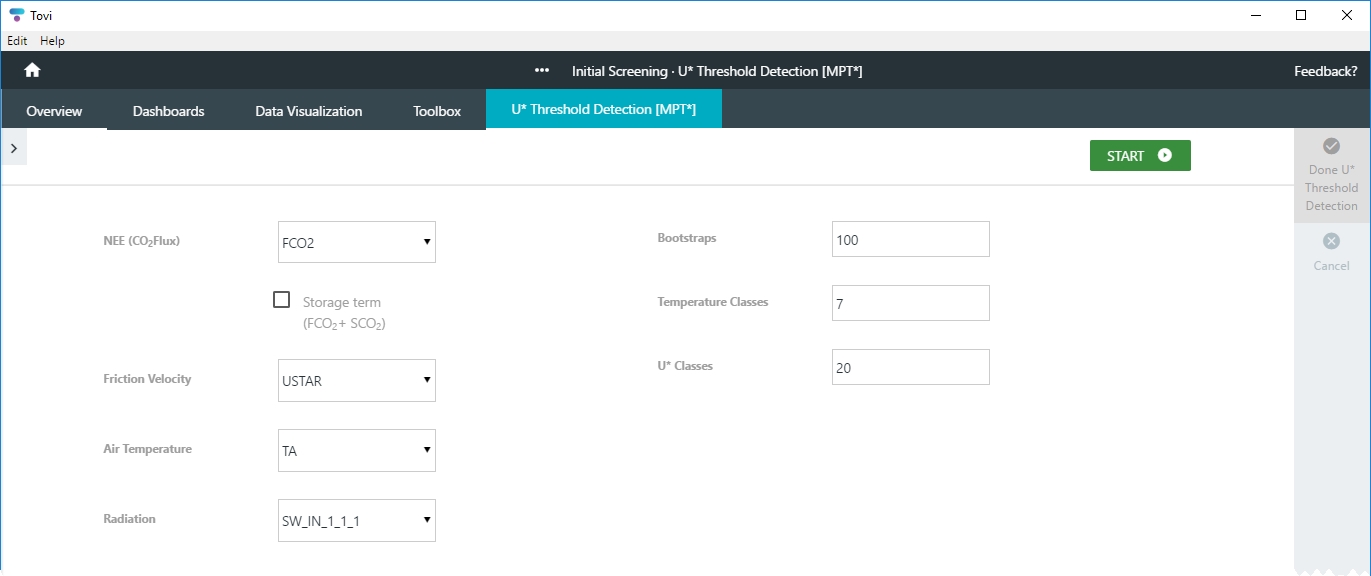 Tovi | u* threshold detection